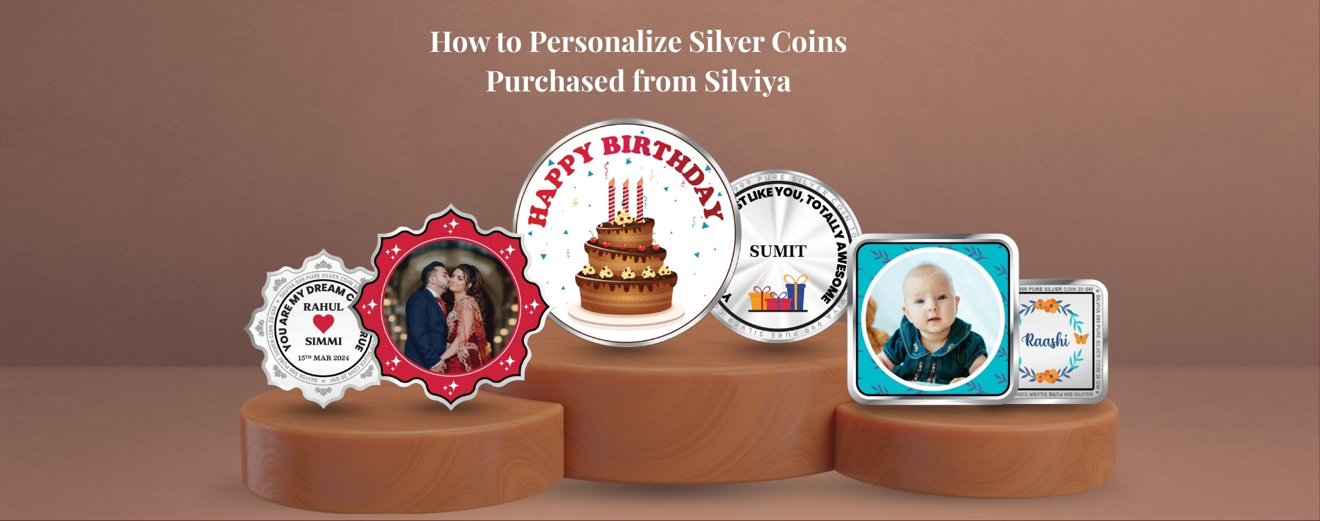 How to Personalize 999 Pure Silver Coin by Silviya Online
