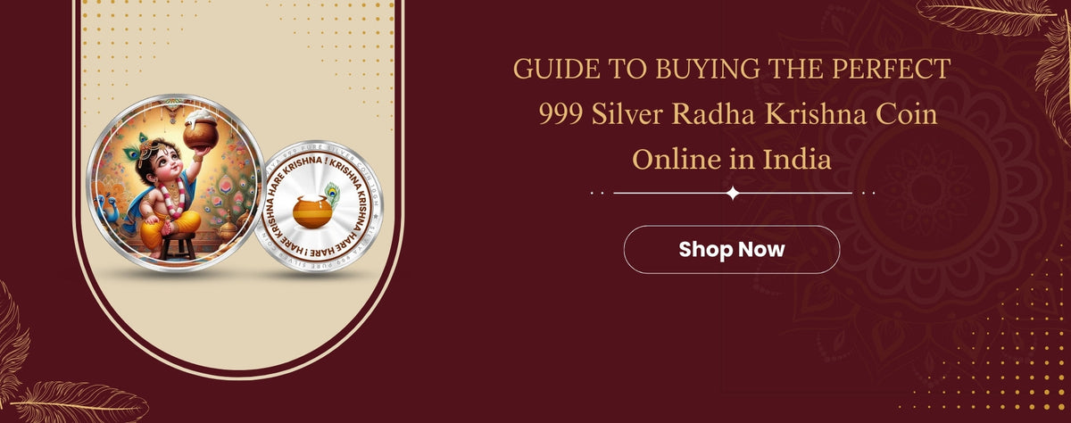 Buy 999 Silver Radha Krishna Coin Online in India | Silviya