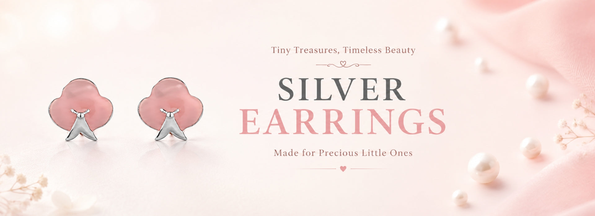 Shop the Latest Collection of Silver Kids Earrings - Silviya