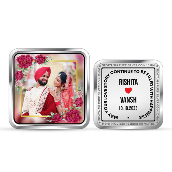 Buy Personalised silver coins online | Customized silver coins
