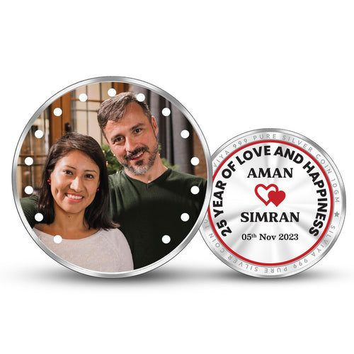 Buy Personalised silver coins online | Customized silver coins