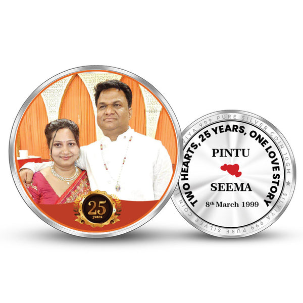 Buy Personalised silver coins online | Customized silver coins