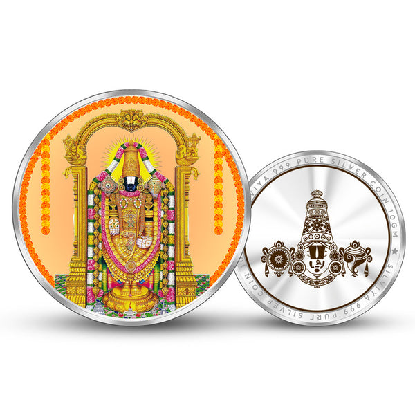 999 Silver Tirupati Balaji Coin: Blessings & Devotion