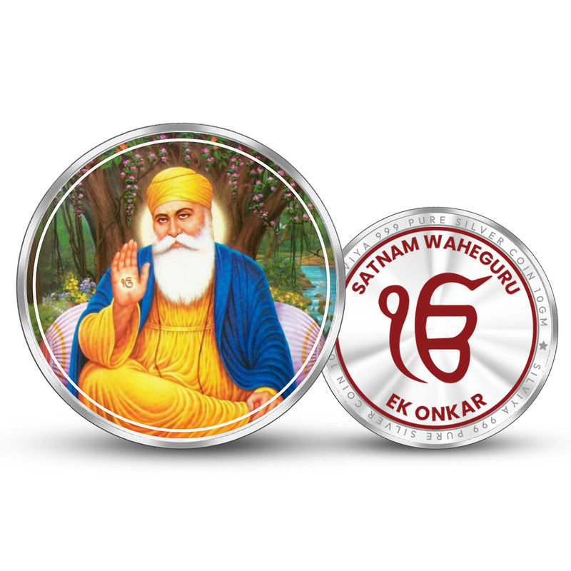 999 Silver Guru Nanak Dev Ji Coin: Sikhism & Spirituality